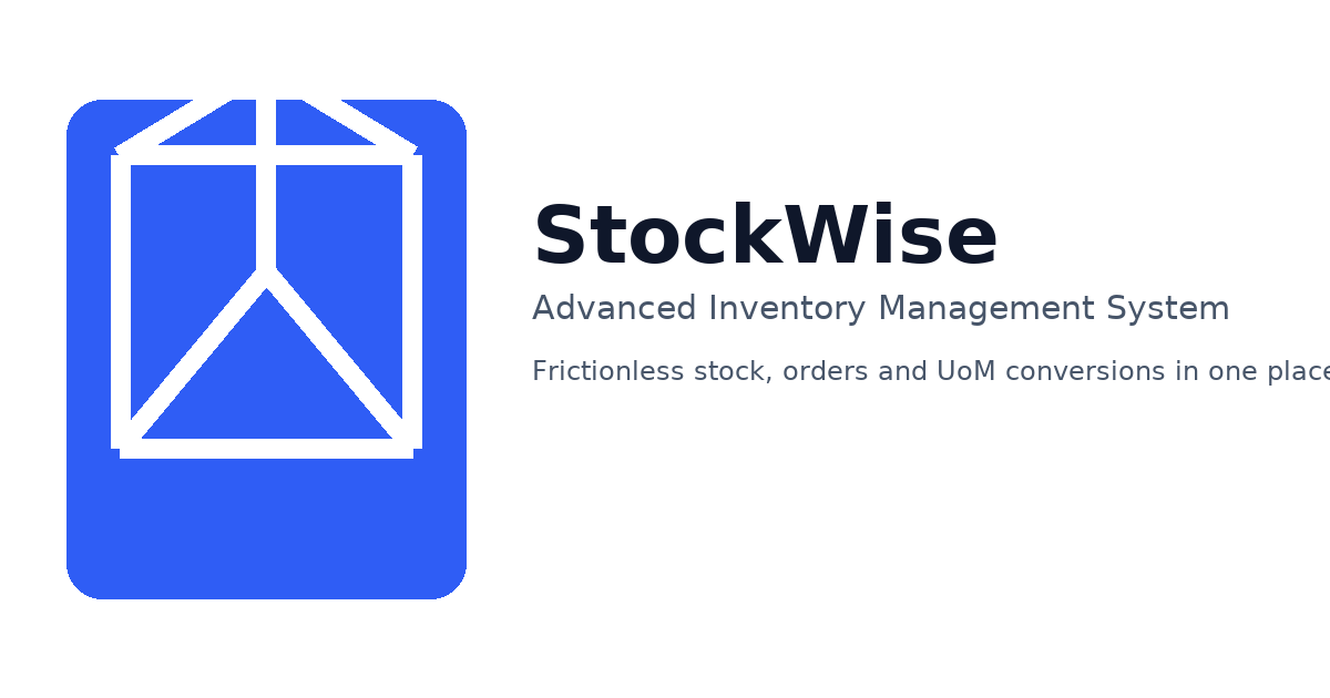 Stockwise — Inventory & Sales Insights